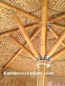 Bamboo Umbrella - Bamboo Palapa, Bamboo Gazebo, Thatch Umbrella